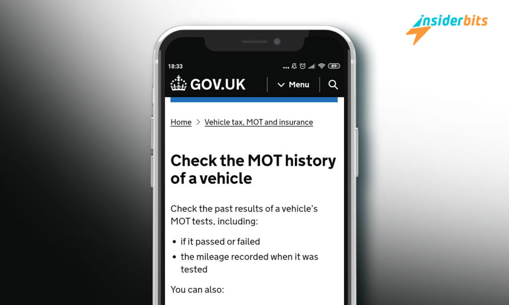 How to Check MOT History Mobile for Free | Insiderbits